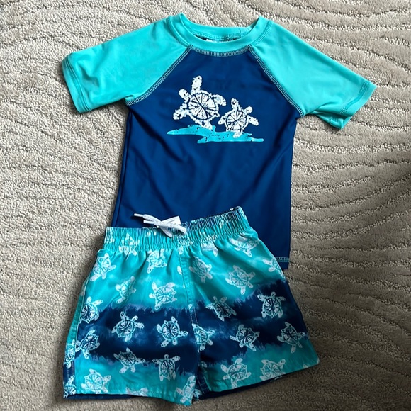 Floatimini | Swim | Baby Floatimini Sea Turtle Swim Set Rash Guard And ...